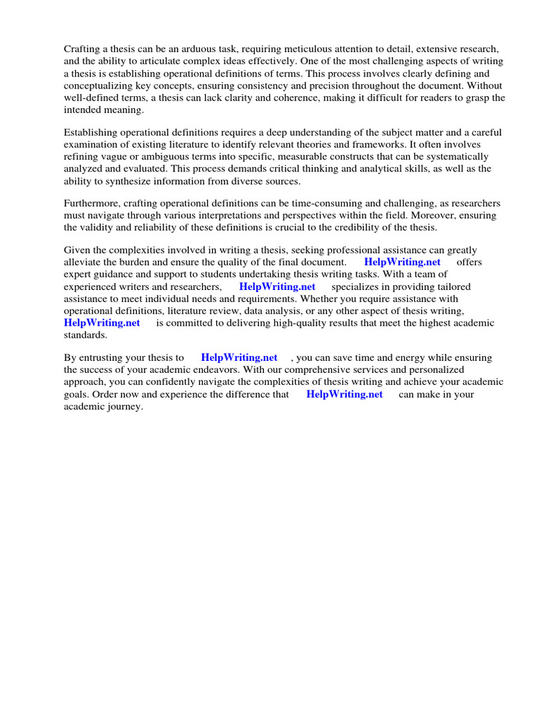 Operational Definition of Terms Sample Thesis | PDF | Methodology ... Operational Definition of Terms Sample Thesis | PDF | Methodology ...