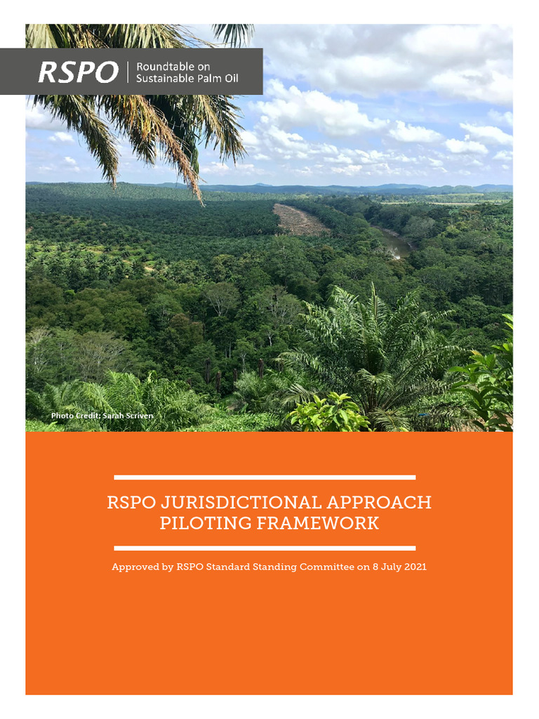 RSPO Jurisdictional Approach Framework | PDF | Governance | Sustainability