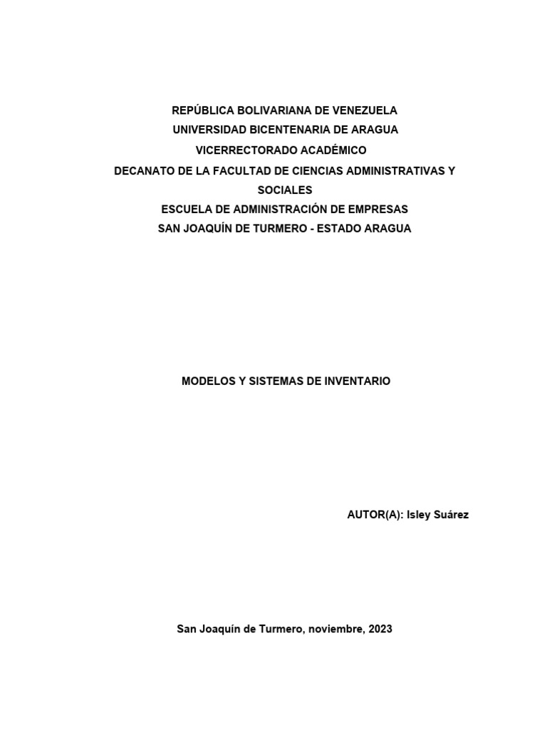Informe Interpretativo - Investigación de Operaciones - U4 Isley Suarez ...