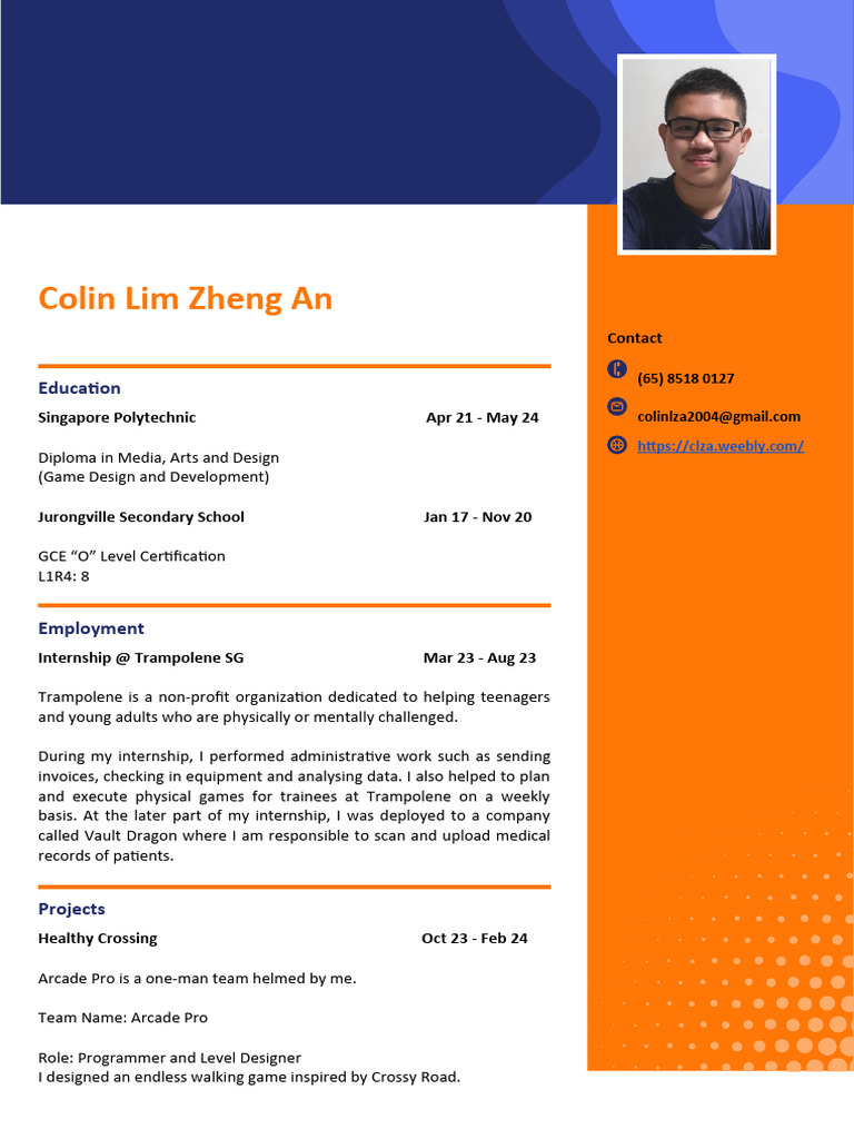 Colin Lim: Game Design Portfolio | PDF | Games & Activities