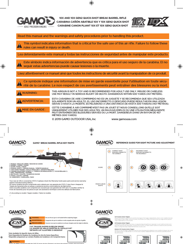 GAMO Manual Swarm | PDF | Weapon Design | Personal Weapons