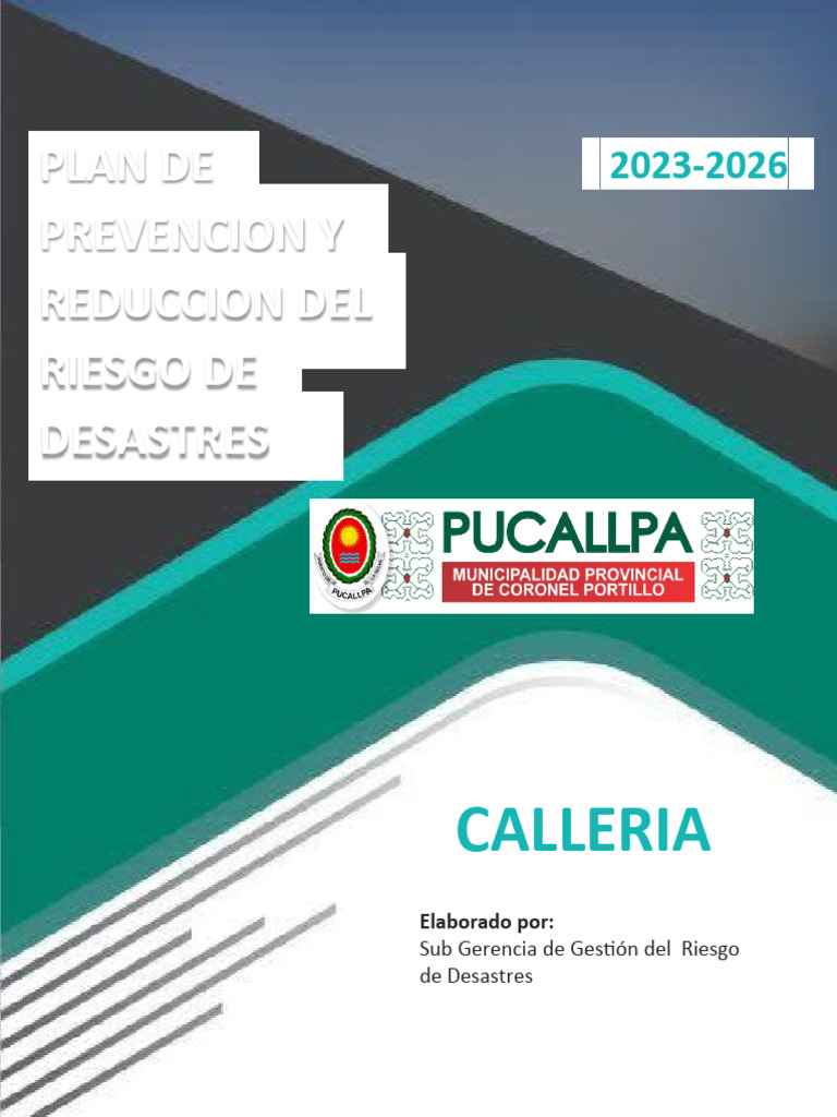 Plan de Prevencion y Reduccion de Riesgos-2026 | PDF | Riesgo | Reducción de Desastres