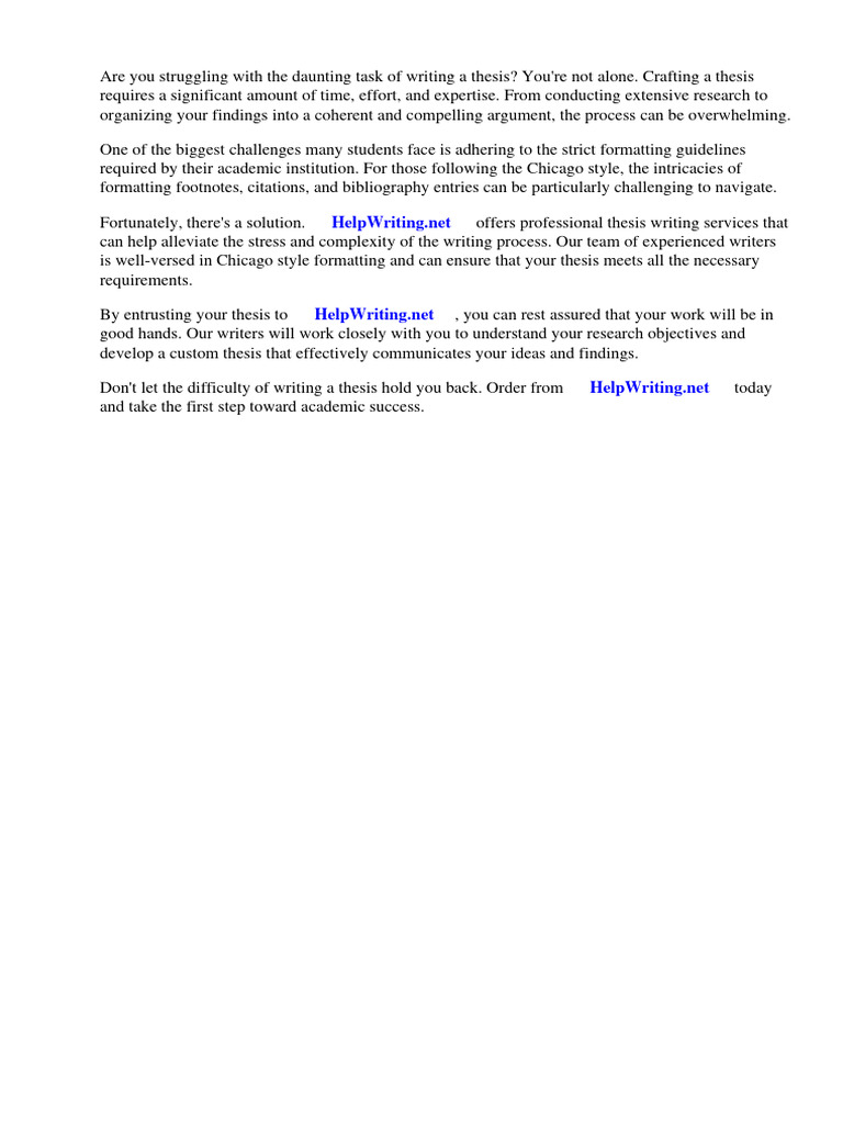 Sample Thesis Chicago Style | PDF | Citation | A Manual For Writers Of ...