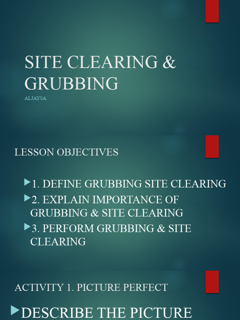 Site Clearing & Grubbing | PDF