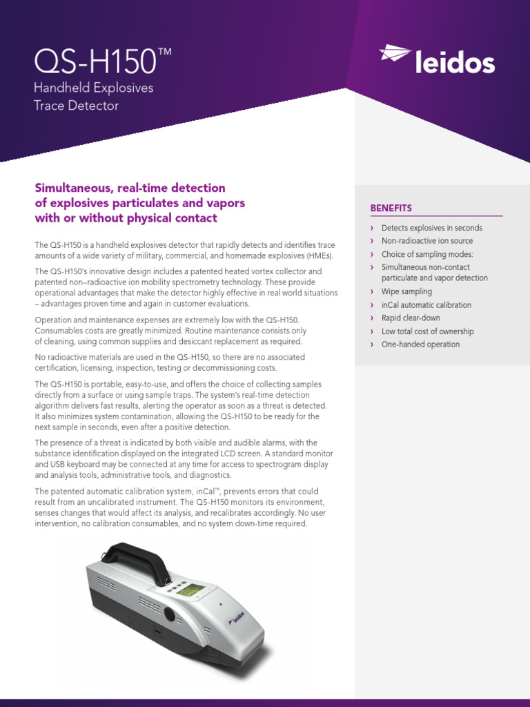 Leidos QS H150 | PDF | Mass Spectrometry | Lithium Ion Battery