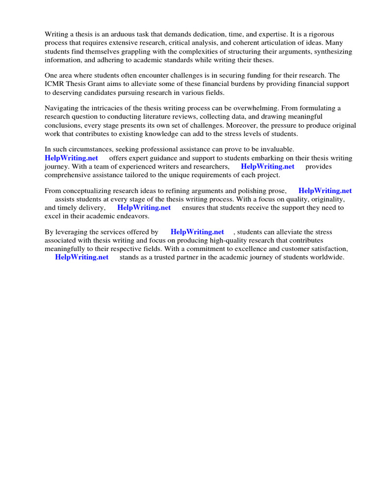 Icmr Thesis Grant | Download Free PDF | Thesis | Libraries
