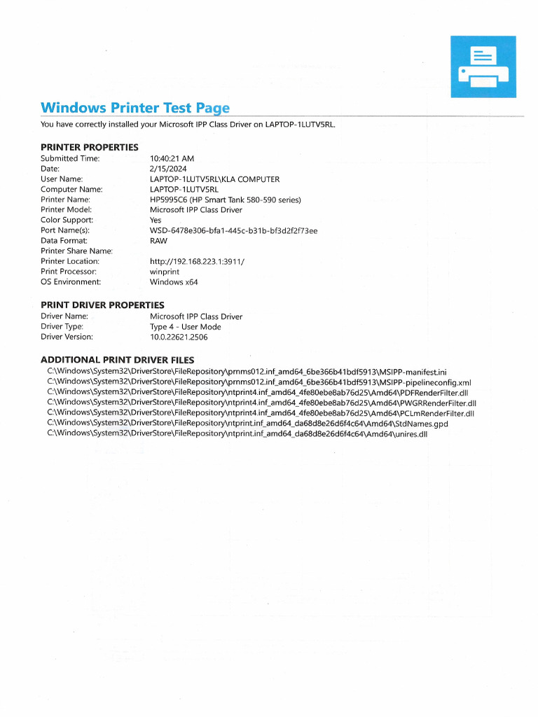 Dokument Uji Coba Printer | PDF