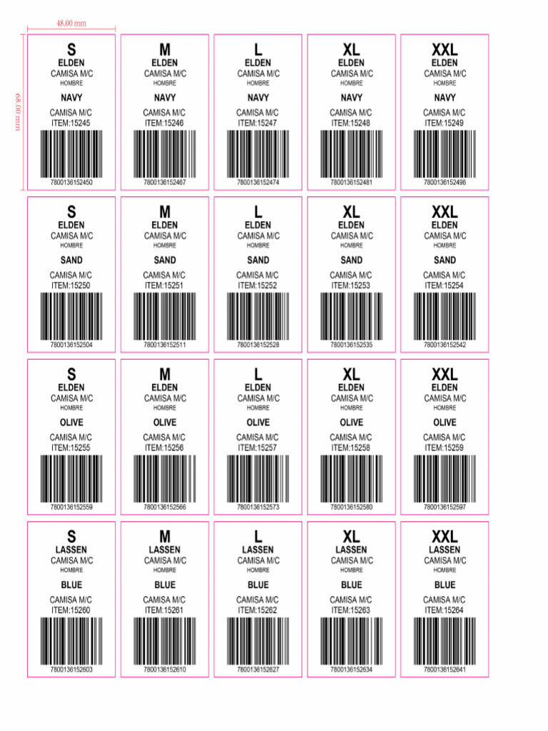 Layout - Barcode Sticker 8-30 | PDF