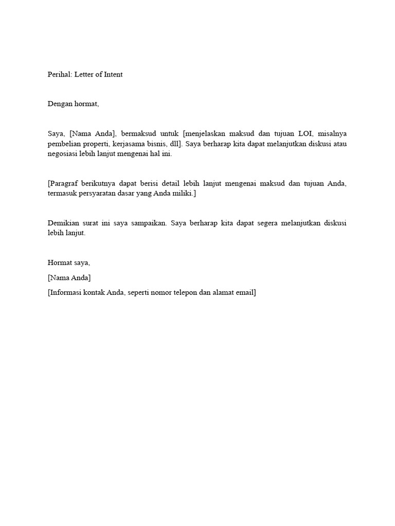 Contoh Loi | PDF | Hukum