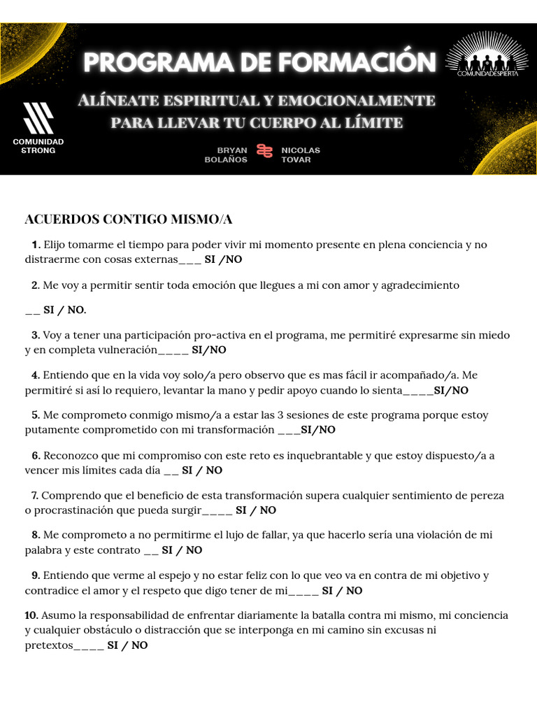 Programa Bryan | PDF | Autoestima | Amor