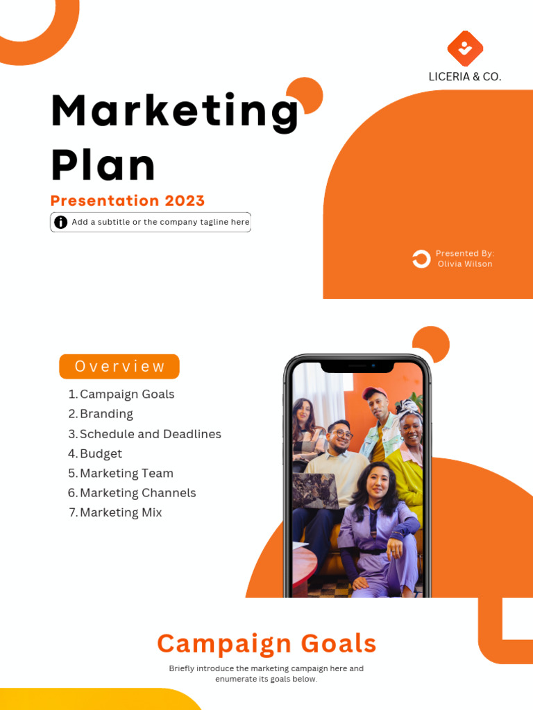 Orange and White Modern Creative Marketing Plan Presentation | PDF ...