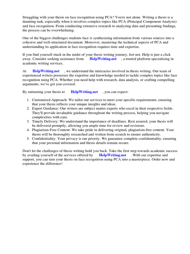 Thesis on Face Recognition Using Pca | PDF | Principal Component ... Thesis on Face Recognition Using Pca | PDF | Principal Component ...