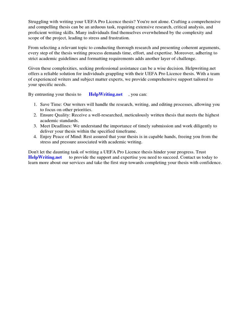 Uefa Pro Licence Thesis | PDF | Association Football | Thesis