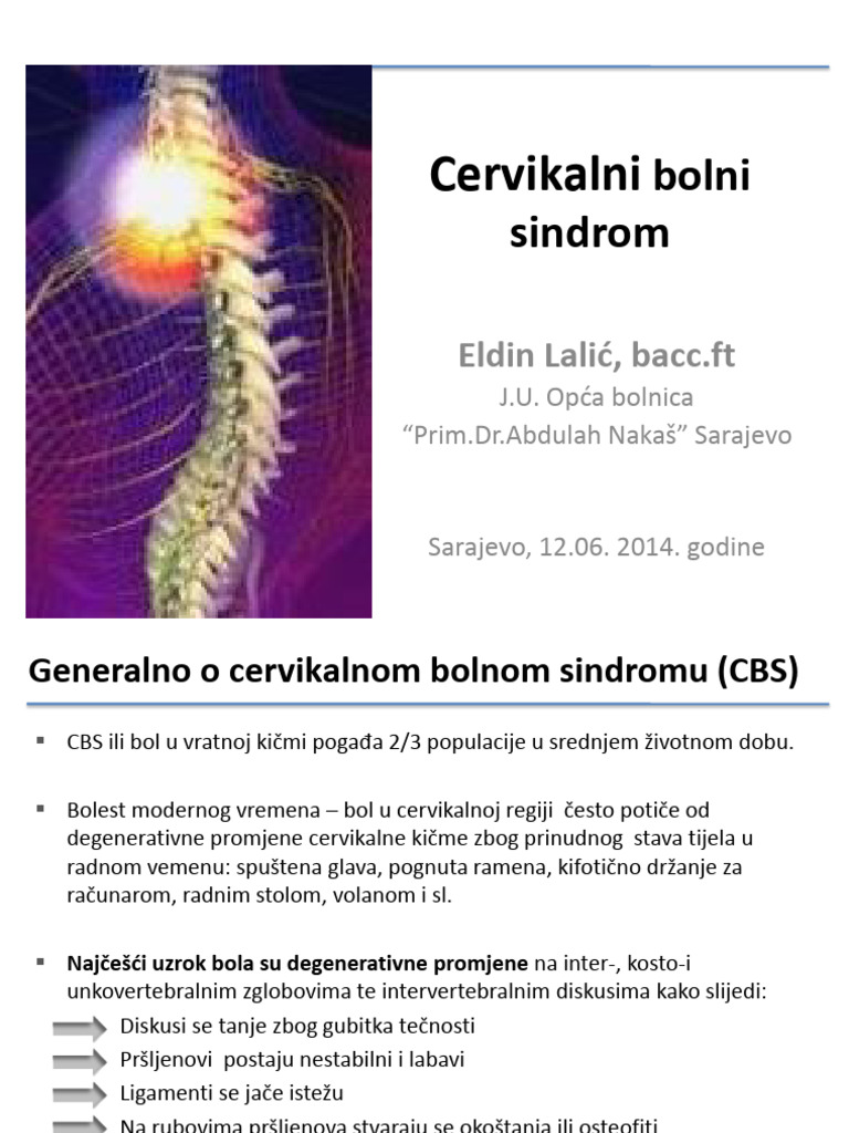 Cervikalni Bolni Sindrom Eldin Lalic | PDF