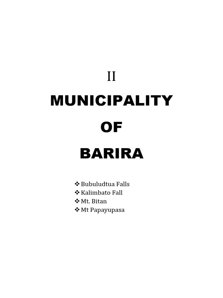 BARIRA MUNICIPALITY | PDF | Mountains | Earth Sciences