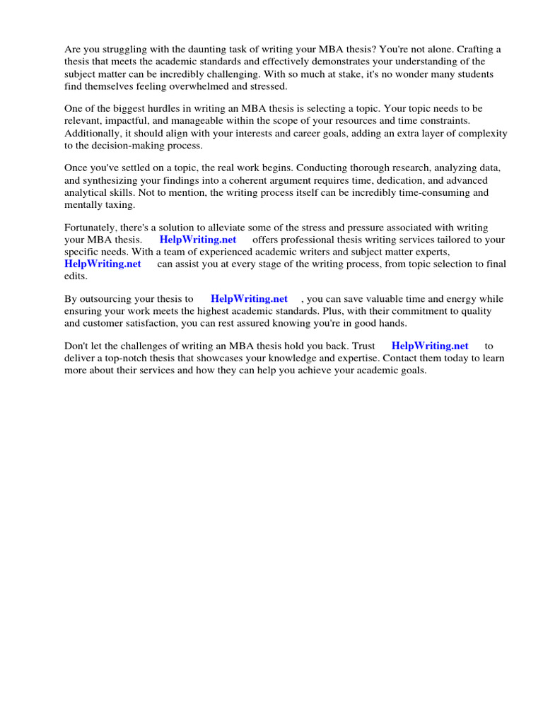 Mba Thesis Topics 2014 | PDF | Thesis | Master Of Business Administration Mba Thesis Topics 2014 | PDF | Thesis | Master Of Business Administration