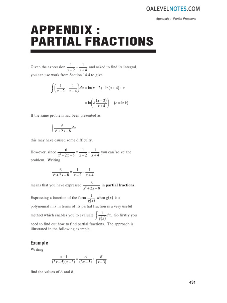 Partial Fractions | Download Free PDF | Algorithms | Mathematical Relations