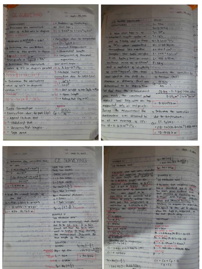 Surveying Notes | PDF