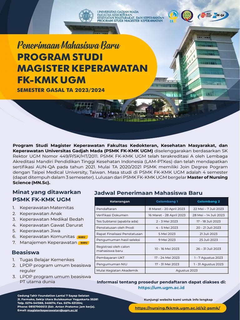 Brosur PMB PSMK FK-KMK UGM 2023 | PDF