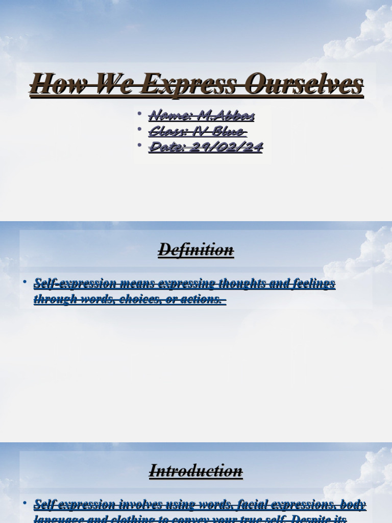 How We Express Ourselves | PDF