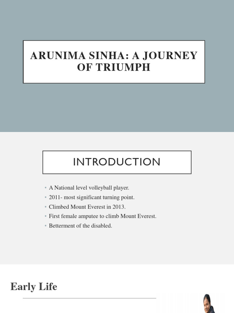Inspiring Triumph of Arunima Sinha | PDF | Travel | Self-Improvement