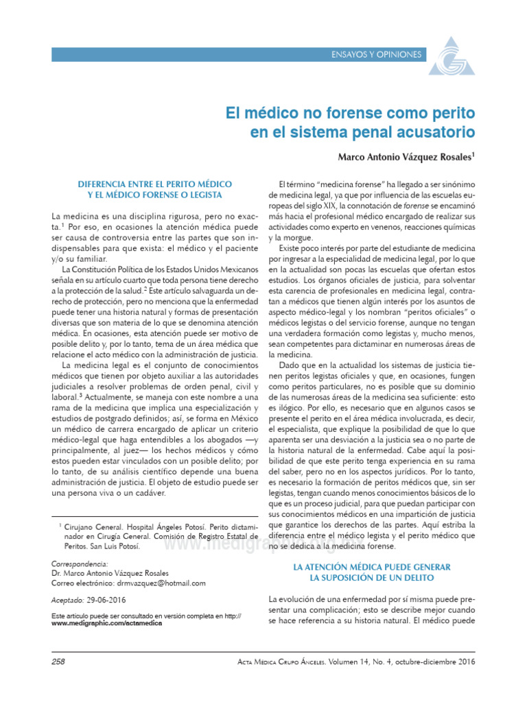 Perito Médico vs. Médico Forense | PDF | Testigo experto ...