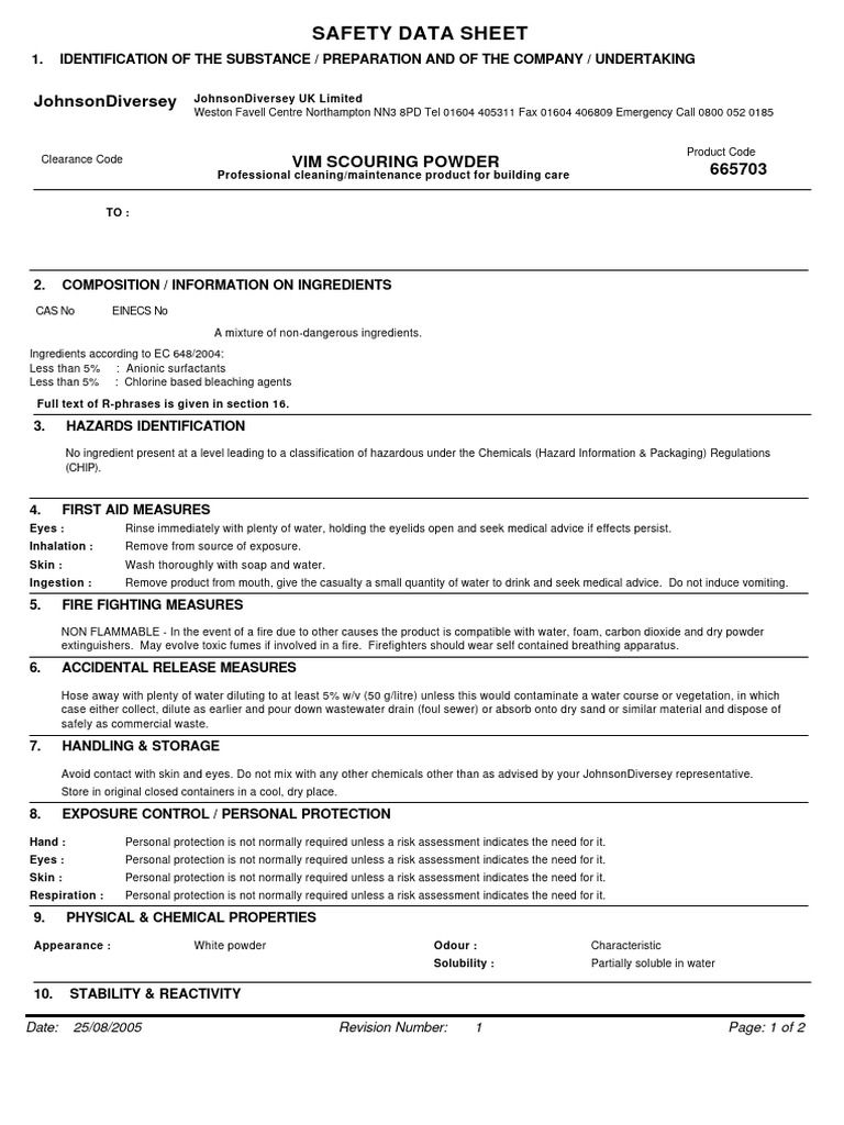 6014 MSDS | PDF | Waste | Water