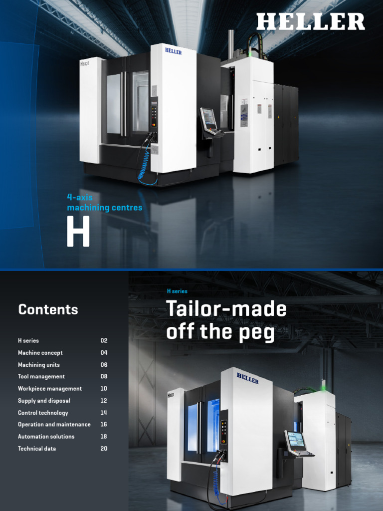 HELLER 4 Axis Machining Centres H en | PDF | Machining | Rotation ...
