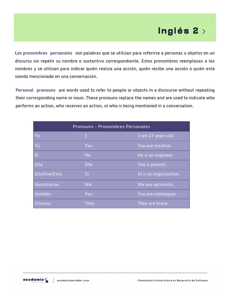 1 Clase2 Teoria | PDF | Verbo | Asunto (gramática)