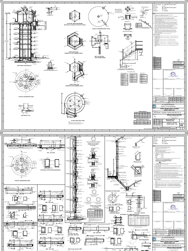 Ambarpur Farsi OHT Drawing | PDF | Architectural Elements | Civil Engineering