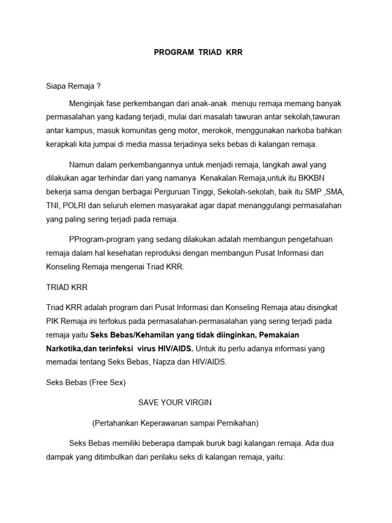 Program Triad KRR | PDF