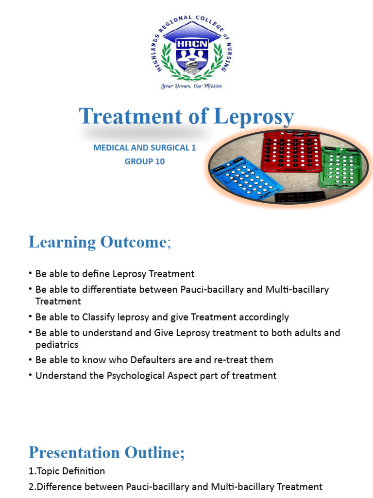 Leprosy Treatment Guide | PDF | Leprosy | Therapy