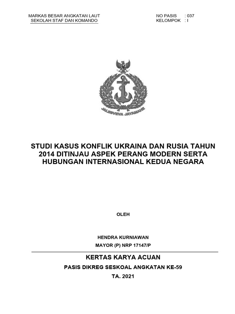 037 Hendra Kurniawan Kka Perang Modern | PDF