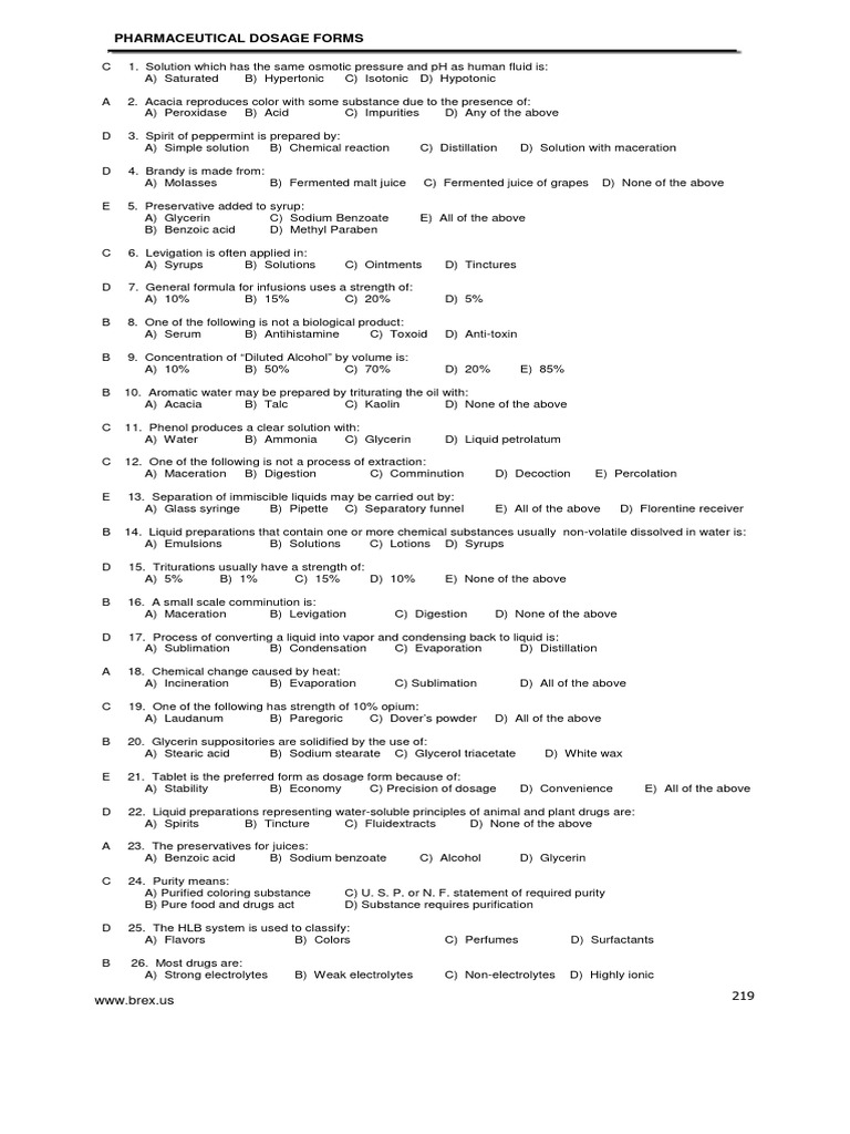 Mod 5 Combined Pacop | PDF | Tablet (Pharmacy) | Emulsion