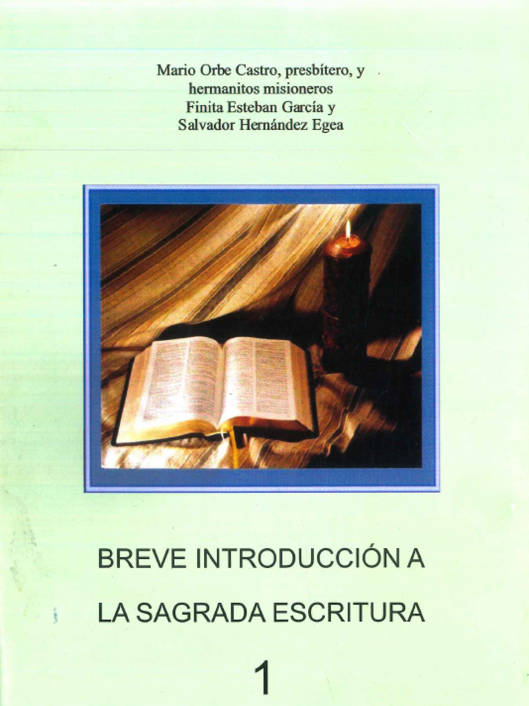 Breve Introduccion A La Sagrada Escritura 1 | PDF