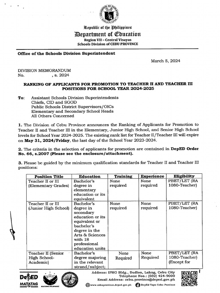 T2 T3 Promotion Memo | PDF
