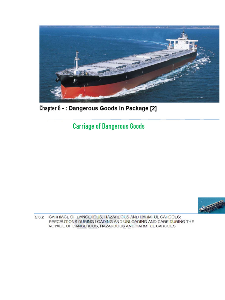 Chapter 8 - Dangerous Goods in Package | PDF