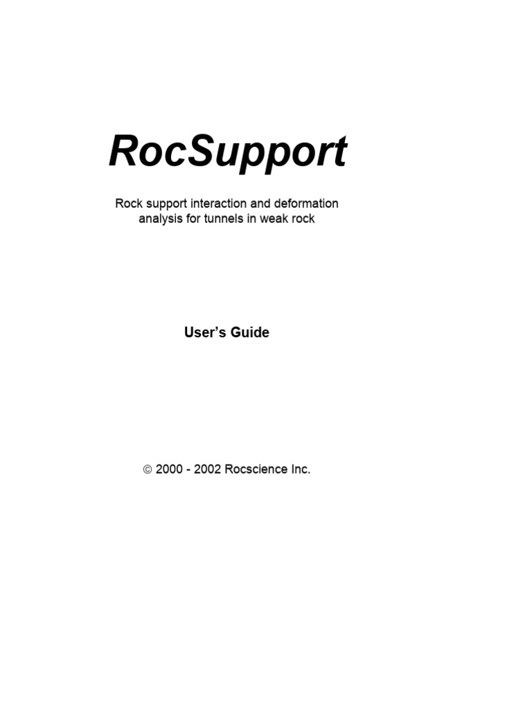 Roc Support Tutorial | PDF | Stress (Mechanics) | Fracture Mechanics