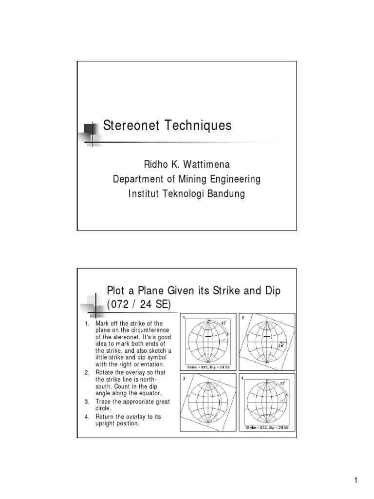 TA4111 Stereonet Techniques | PDF | Rotation | Euclid