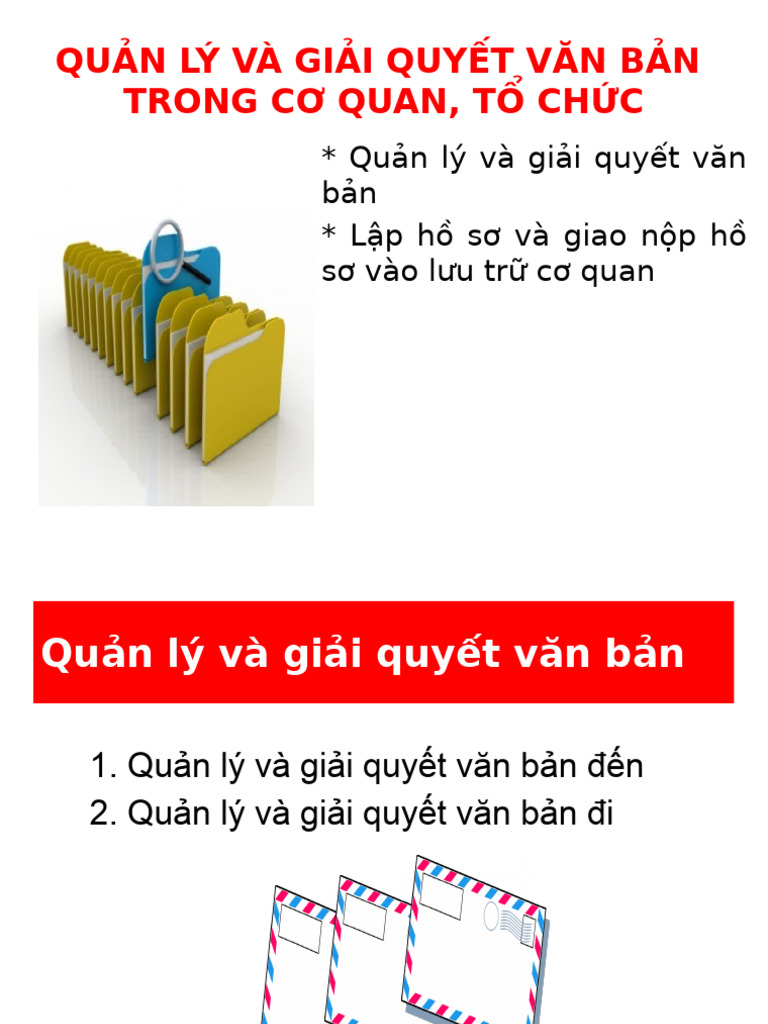 Chuong 7. Quan Ly Va Giai Quyet Van Ban Trong Co Quan To Chuc | PDF
