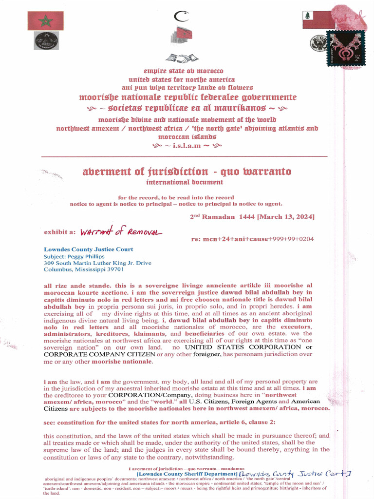 Document - 2024-03!14!002241 Averment of Jurisdiction + Quo Warranto ...