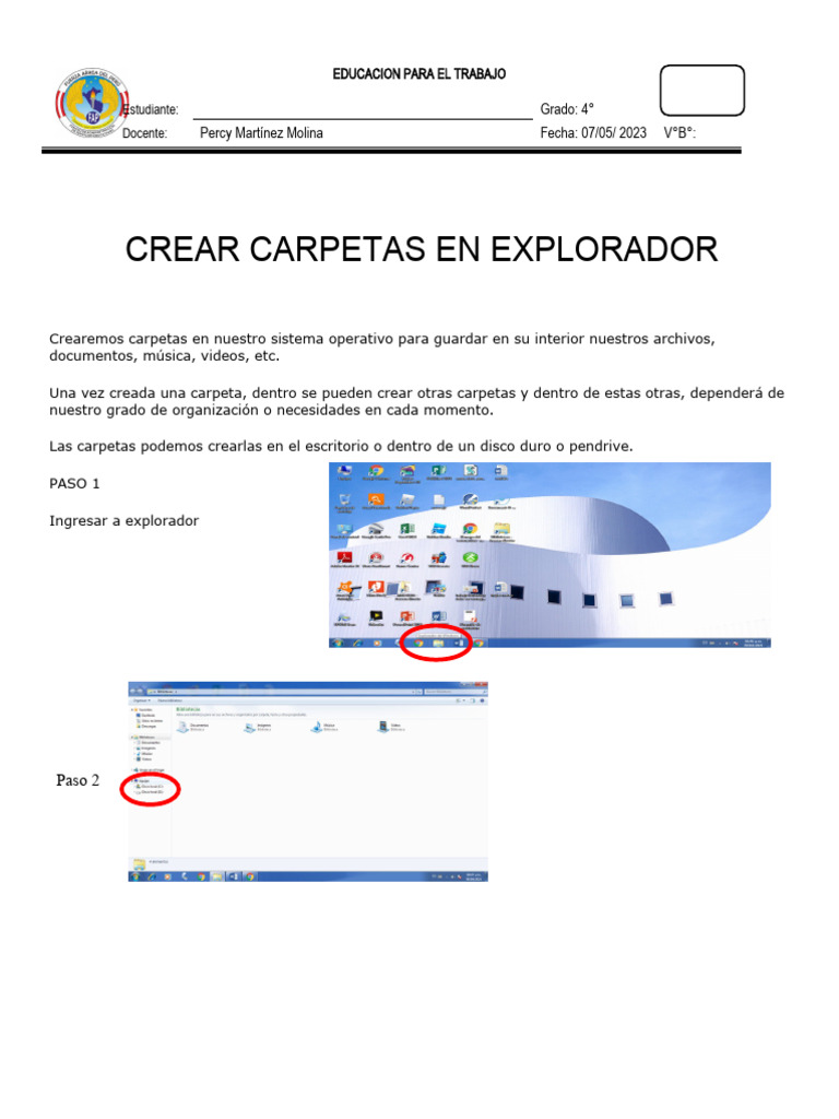 Clase 6 Crear Carpetas en Explorador | PDF