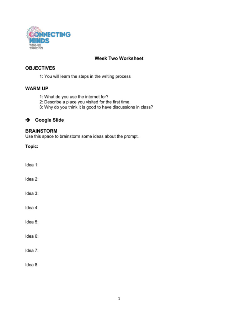 Comp1 Week 2 Worksheet 2 - 240310 - 232757 | PDF