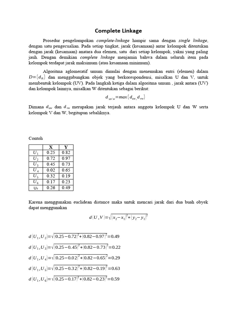 Complete Linkage | PDF