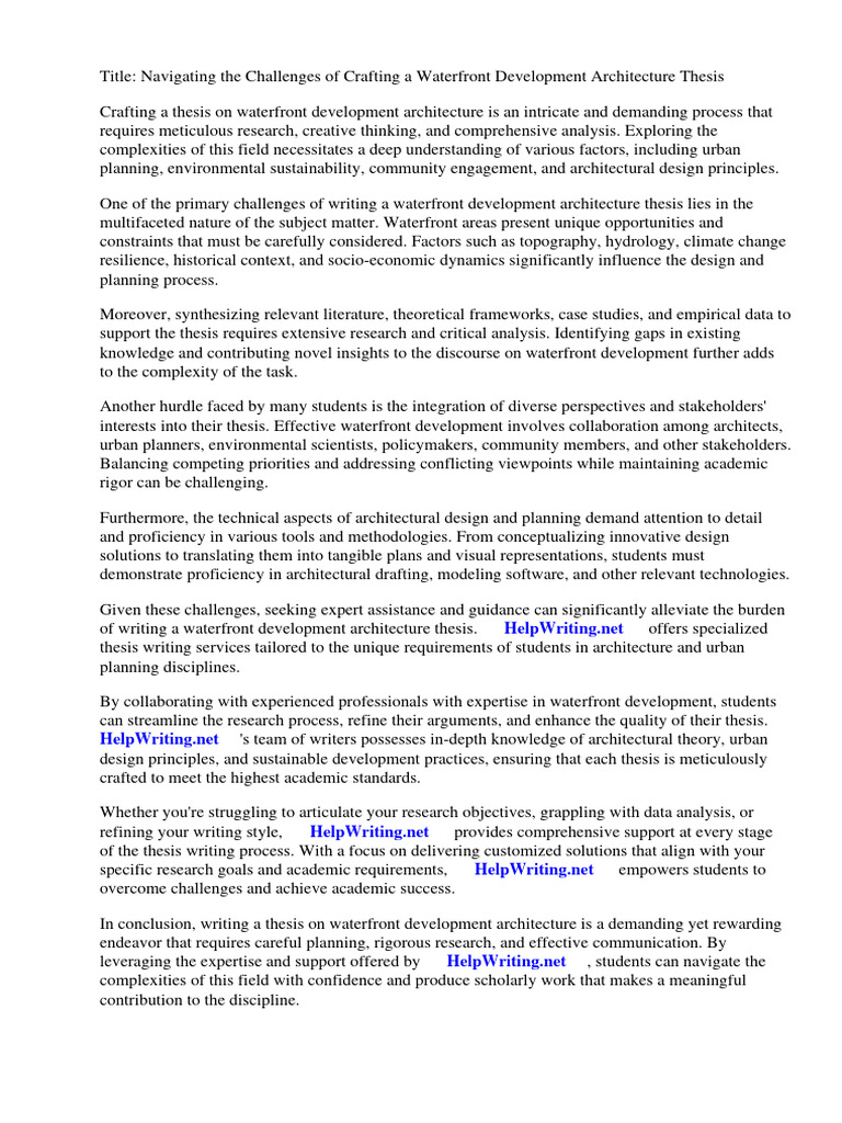 Waterfront Development Architecture Thesis | PDF | Port | Barcelona