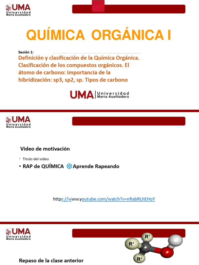 SESION 1 Definición y Clasificación de La Química Orgánica | PDF ...