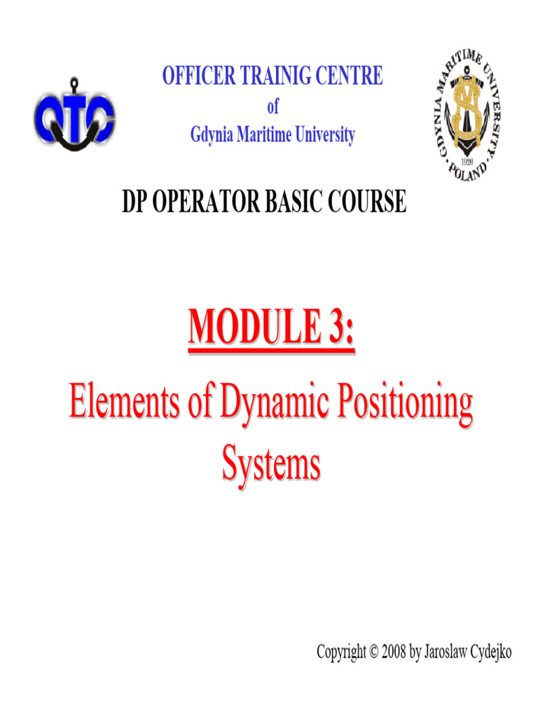 MODULE 3 - Elements of Dynamic Positioning Systems | Download Free PDF ...