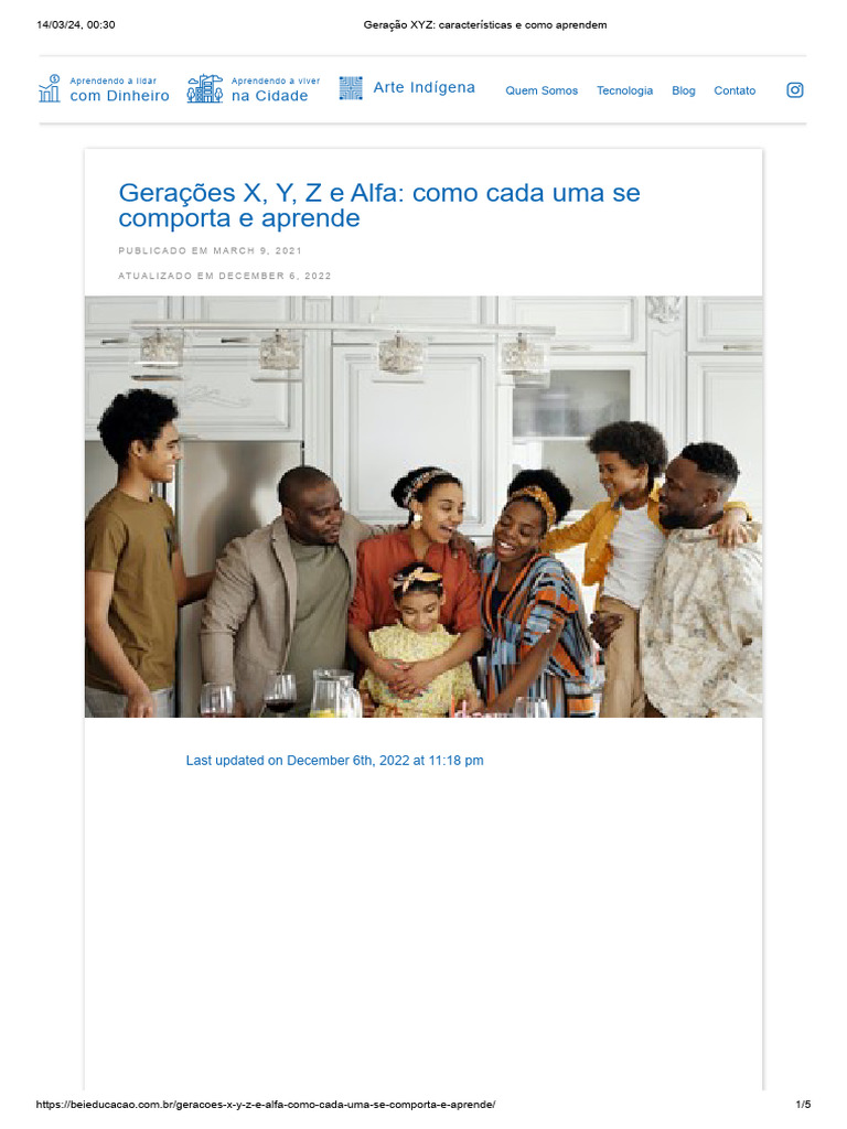 Geração XYZ_ características e como aprendem | PDF | Ciências ...