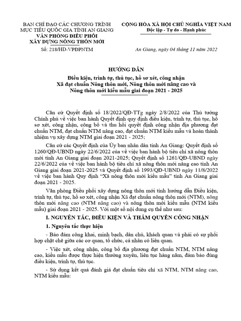 218 HD Trinh Tu Cong Nhan Cong Bo Cap Xa 21-25 AN GIANG | PDF