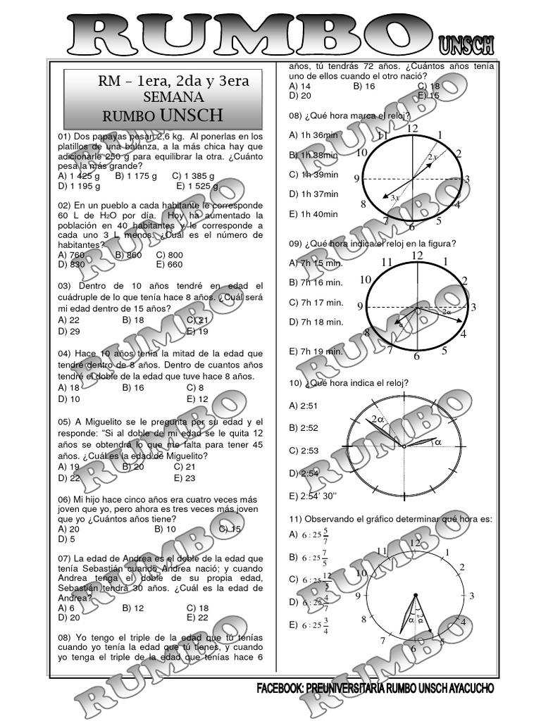 Repaso Nocturno 17 de Agosto - RM 3 Semanas | PDF